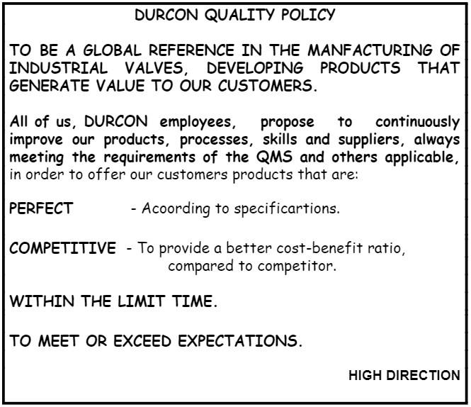Commitment to quality - Durcon Vice